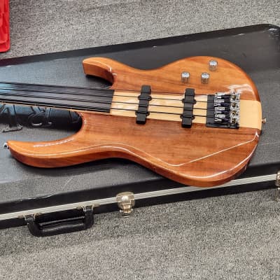 Carvin LB20 fretless bass 1993 - Koa Neck Thru Body with Case | Reverb