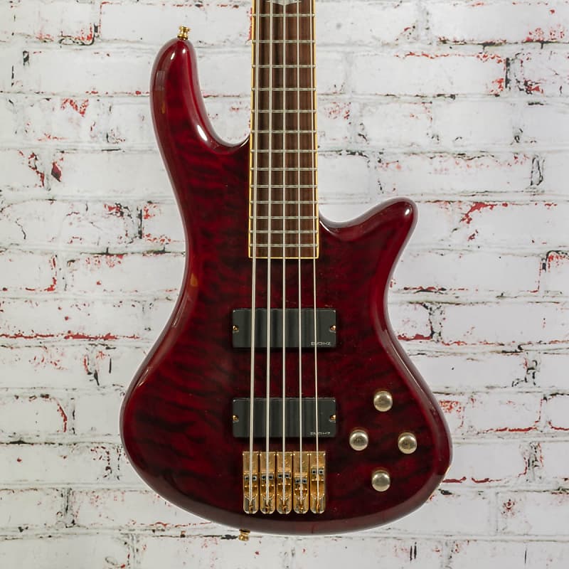 Schecter Stiletto Elite 5-String Bass, Vampire Red x6515 | Reverb