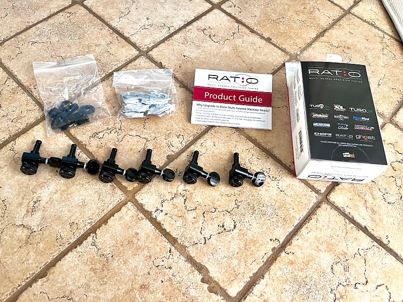 Graph Tech Ratio 6 Inline Locking Tuners - Black | Reverb