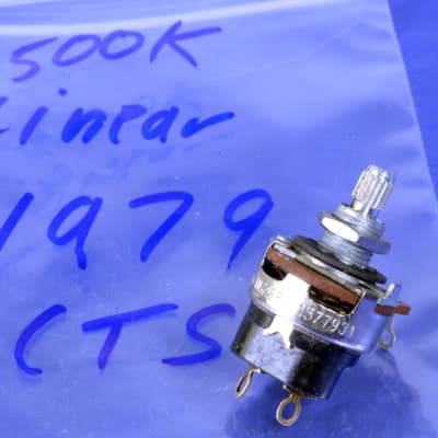 CTS '79 Vintage 500K Linear Taper Guitar Pot With Push-Pull | Reverb