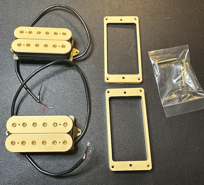 DiMarzio Super Distortion Pickups 2023 - Creme with GOLD pole | Reverb