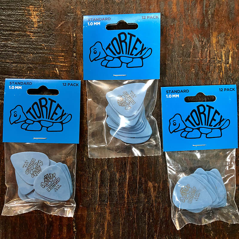 Dunlop Tortex Standard 418P1.0 1.0mm 3 x 12 Pack Blue | Reverb