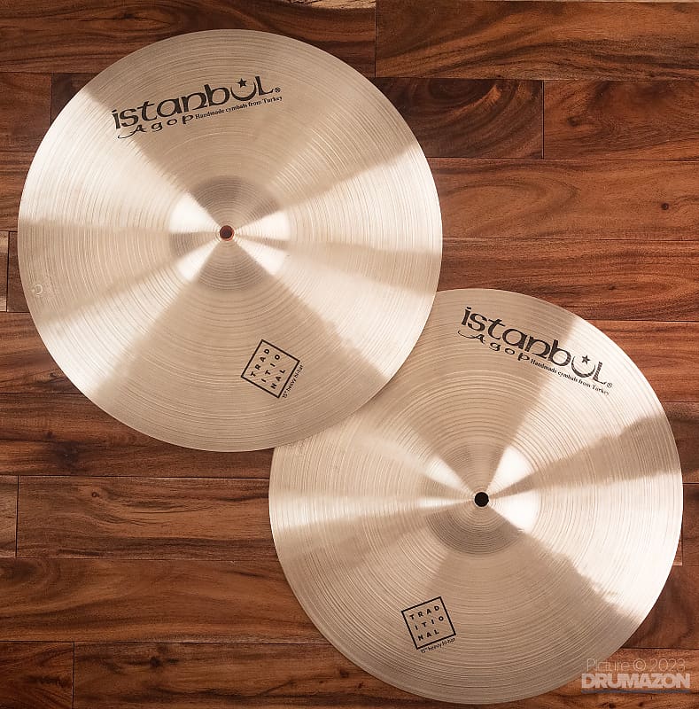 ISTANBUL AGOP 15" TRADITIONAL SERIES HEAVY HI-HAT CYMBALS | Reverb UK