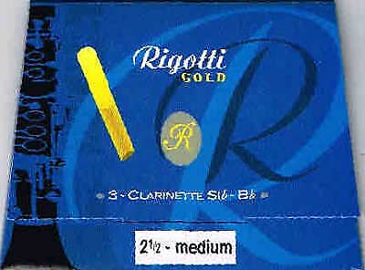 Rigotti Gold Bb Clarinet Reeds - Strength 2 1/2 Medium - Pack | Reverb