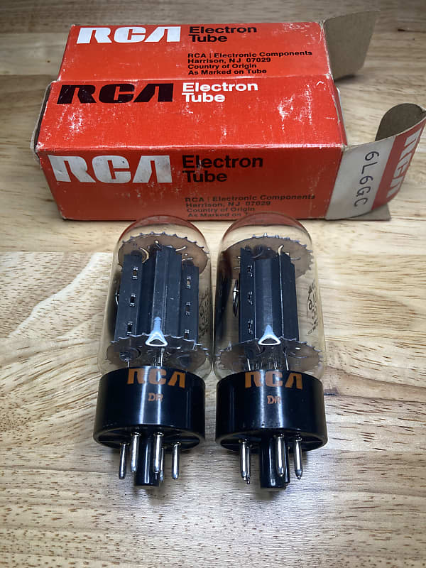 RCA 6L6GC 1972 - New Old Stock Black plate matched pair NOS | Reverb