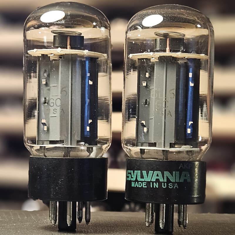 2x NOS Sylvania 6L6GC - Disc Getter - Tightly Matched Pair | Reverb