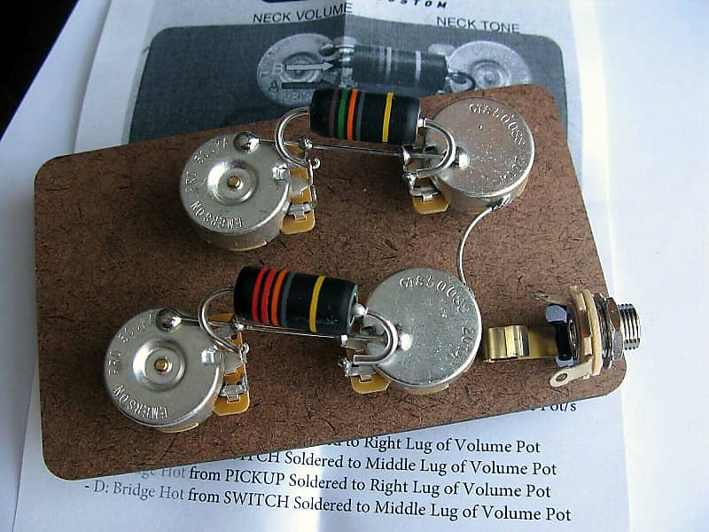 Emerson Custom T-DLX-500K Telecaster Deluxe 500K Prewired Kit | Reverb