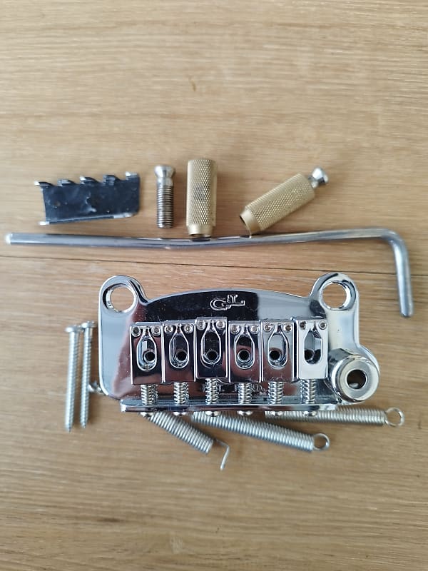 G&L GnL Guitar Bridge Tremolo Vibrato Set Brass Block | Reverb