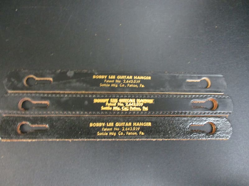 Bobby Lee 3 Vintage Unused Guitar Hangers 1960s - Black With | Reverb