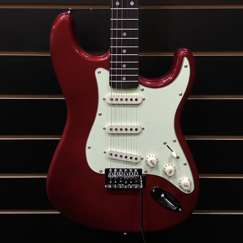 SX SC Stratocaster Metallic Red | Reverb UK