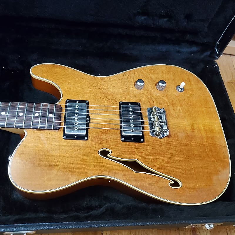 Marc Rutters thinline tele-style guitar! Spruce top -- Mint! | Reverb