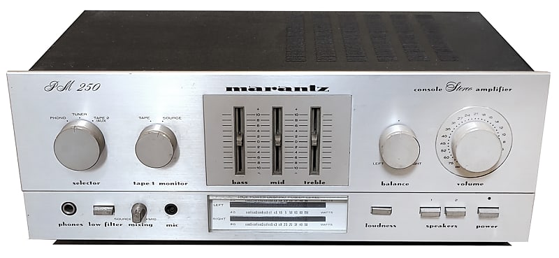 Vintage Marantz PM250 Console Stereo Amplifier - Serviced | Reverb