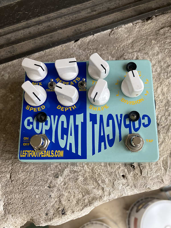 Left foot pedals Copycat Copy echo Cat Tremolo Delay Electric | Reverb