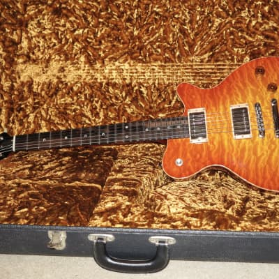 2016 Grosh Set Neck Custom Transparent Cherry Burst w/Deluxe | Reverb