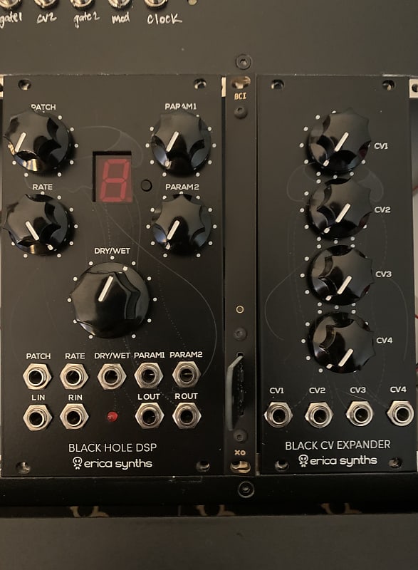 Erica Synths Black Hole DSP mk1 with black CV expander and | Reverb