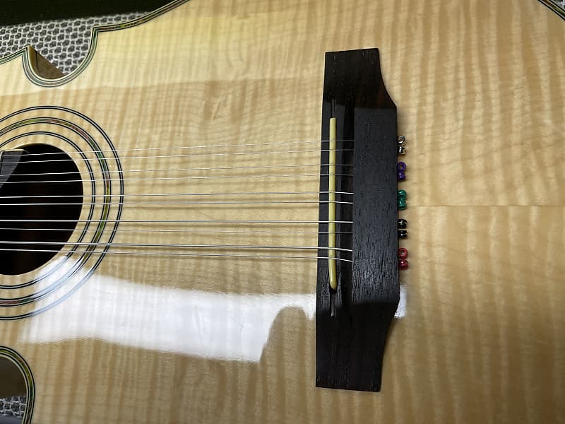 Cuatro Electric 10 string Electric Cuatro w/ CASE Flamed | Reverb