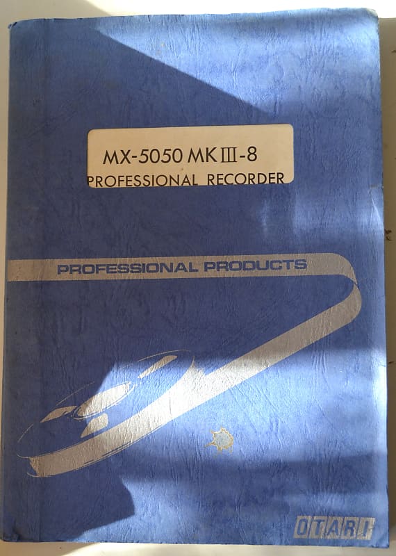 Otari Manual For MX5050-8 Eight Track Tape Recorder ( Manual | Reverb