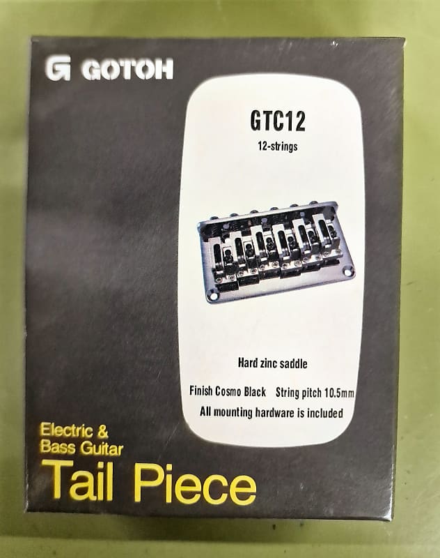NOS Gotoh 12-String Guitar Bridge in Cosmo Black - GTC12 | Reverb