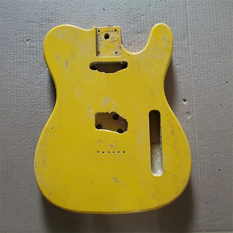 Yellow Telecaster Tele Style Guitar Body DIY Project | Reverb