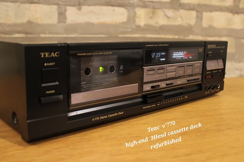 Teac V-770 high-end 3-head cassette deck fully functional | Reverb