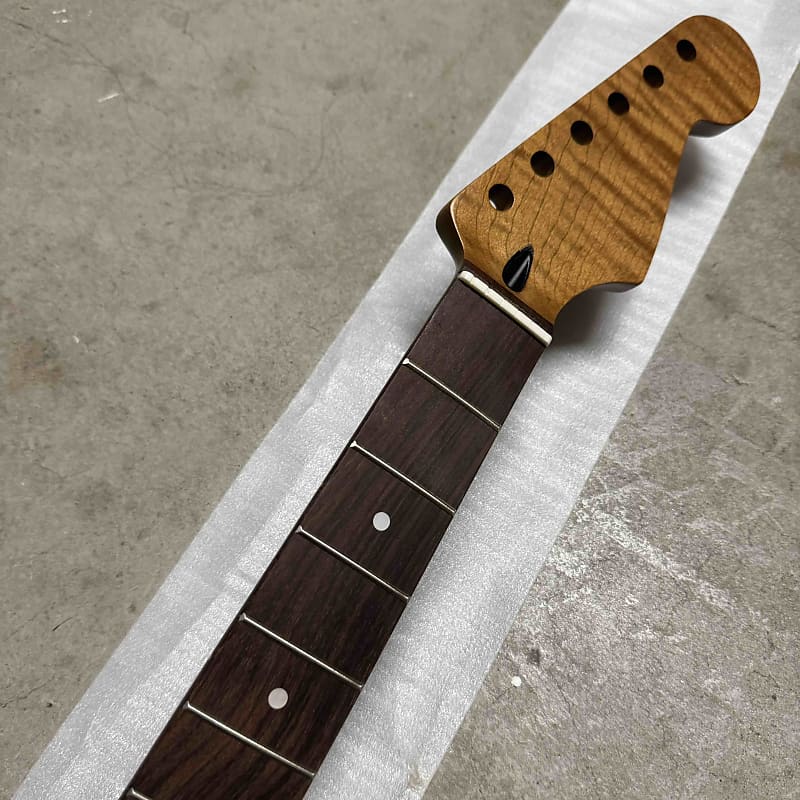 Roasted Maple Strat Neck fits fender Stratocaster body 22 | Reverb