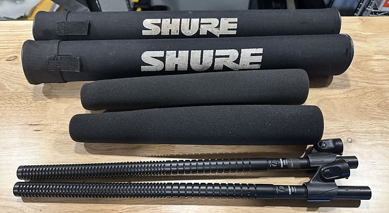 (2) Shure SM89 long shotgun mics, matched pair | Reverb