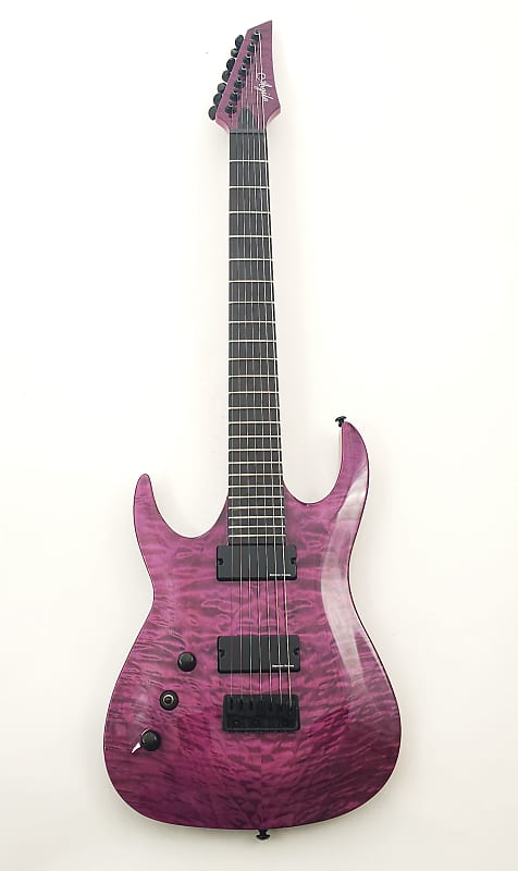 Septor Elite 727 EB DNC Tribal Purple Left Handed 7 String | Reverb