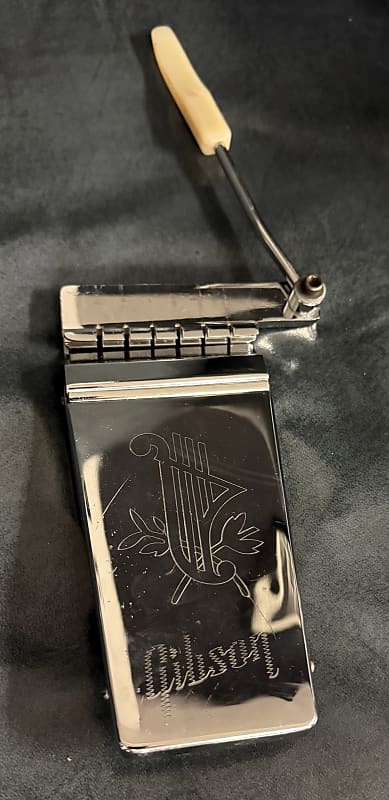 Vintage Gibson 60s 1966 Vibrola Tailpiece Lyre Tail Piece | Reverb