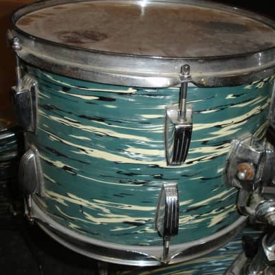 Vintage Ludwig 5pc Drum Set Blue Oyster Pearl w/Hardware | Reverb