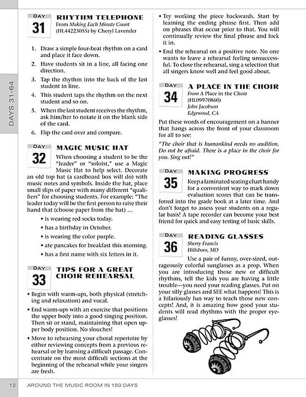 Around the Music Room in 180 Days - Teacher Tips and Music | Reverb