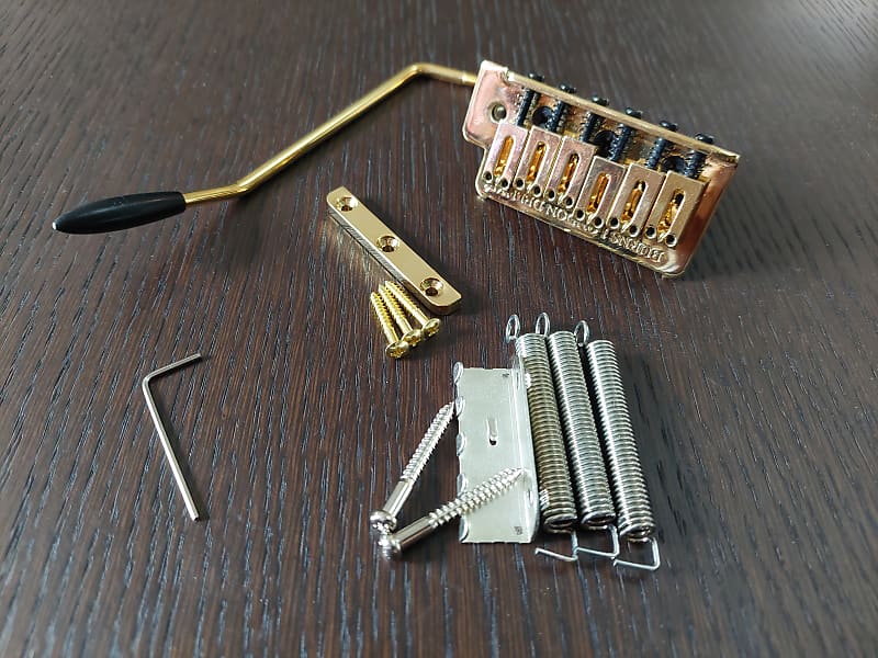 Burns London Deluxe Knife edge vibrato tremolo bridge Gold | Reverb