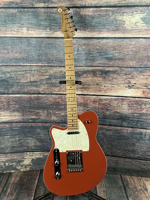 Reverend Left Handed Trickshot Electric Guitar- Burnt Brick | Reverb