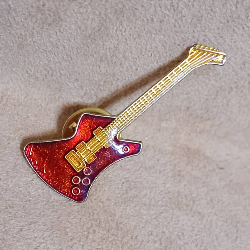 Cherry Red Washburn A-20 Guitar Enamel Cloisonne Lapel Pin | Reverb