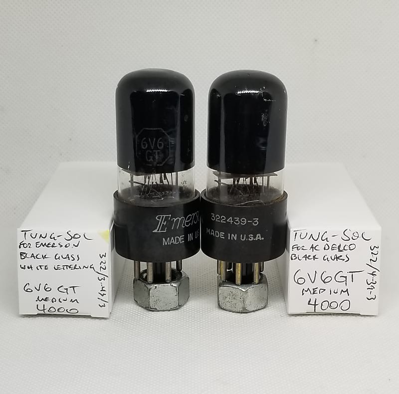 Tung-Sol 6V6GT Perfectly Matched Pair NOS 6V6 | Reverb