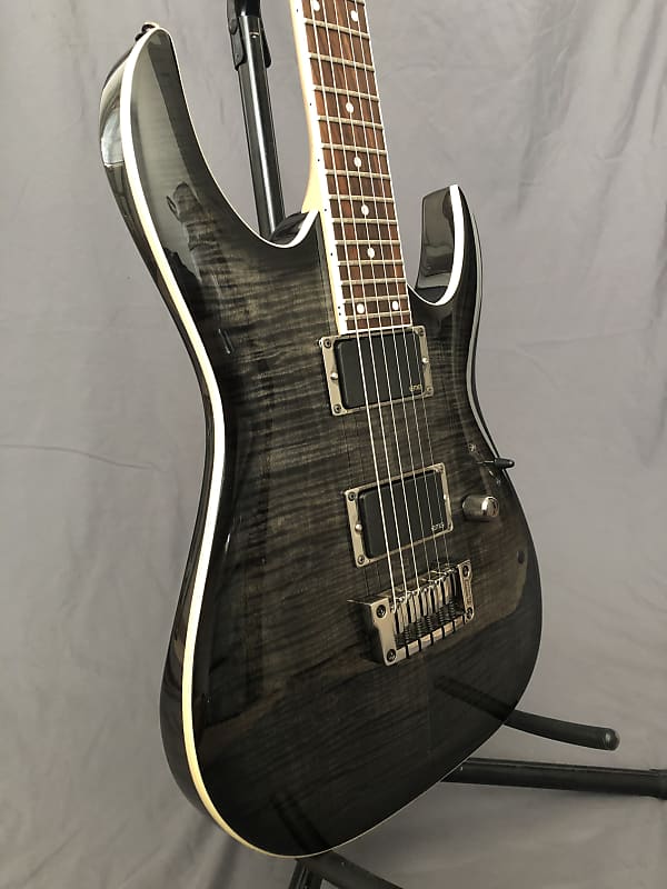 2009 Ibanez RGA42FM Transparent Gray Burst with Case | Reverb