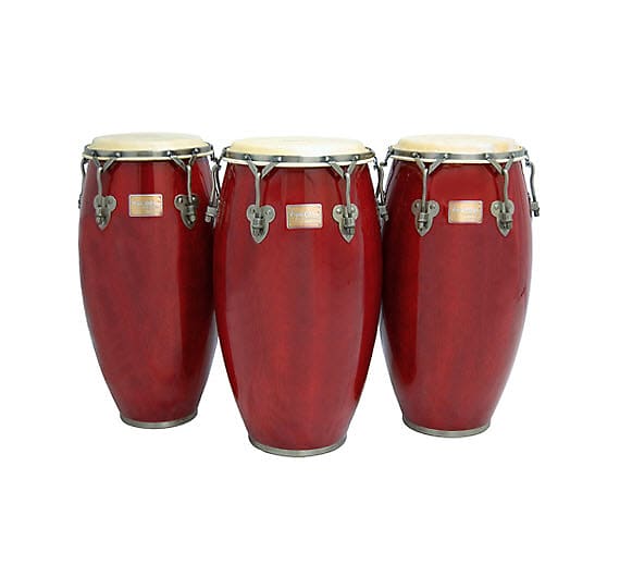 10" Signature Classic Red Conga Drum w/ Stand | Reverb