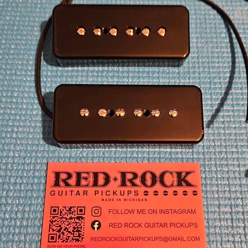 Red Rock Guitar Pickups P90 A5 pickup set 2024 - Black/Cream | Reverb
