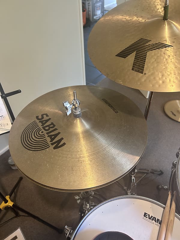 16” Sabian Hi hats - Natural (top)/ brilliant (bottom) | Reverb
