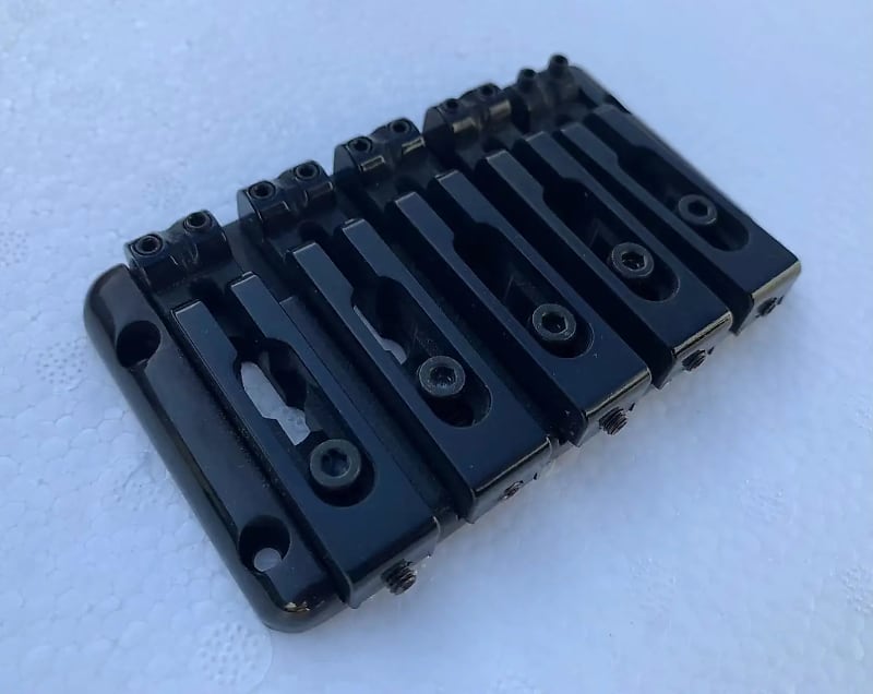 Black 5 String Electric Bass Guitar Bridge System | Reverb