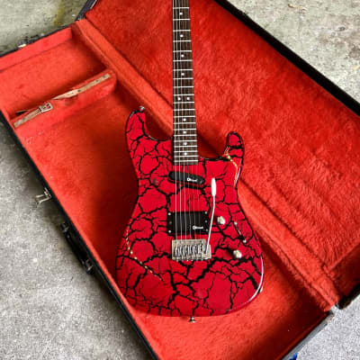 Jackson Charvel Charvette c 1986 - Red crackle original | Reverb