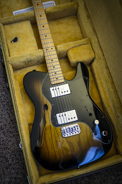 Fender Classic Series '72 Telecaster Thinline Sunburst | Reverb
