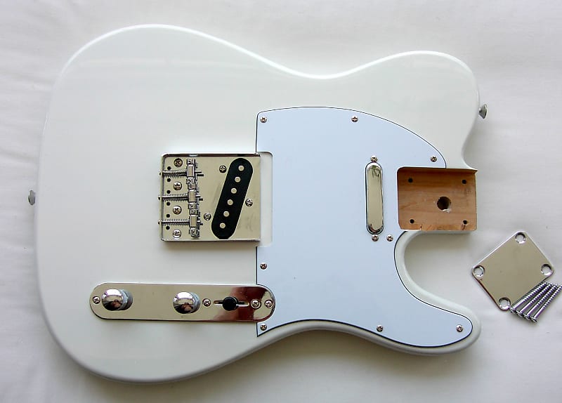 LOADED TELECASTER GUITAR BODY/ Vintage White / Bridge | Reverb