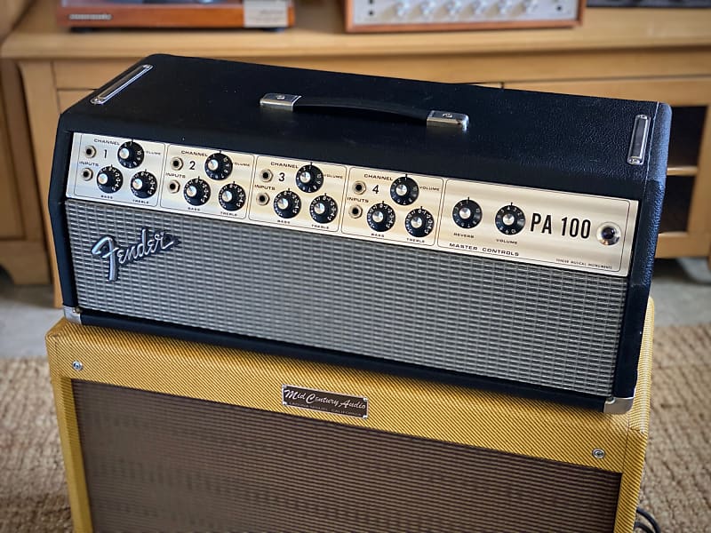 Fender PA 100 1974 Black/Silver | Reverb