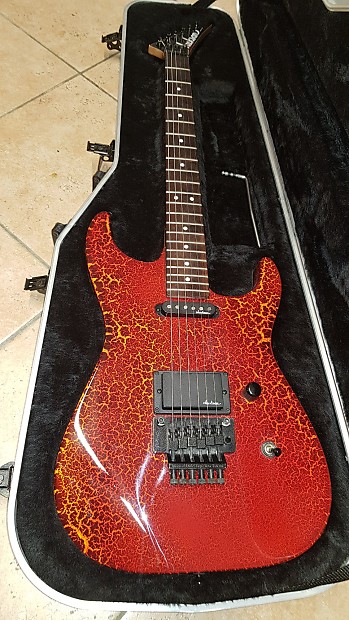 Jackson Dinky USA Limited Run Fire Crackle 88 89 RED | Reverb