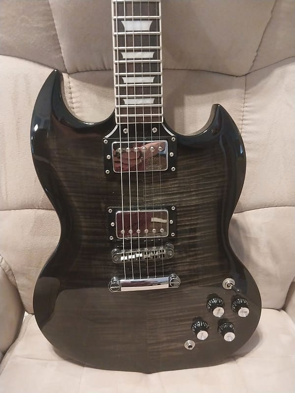 Firefly SG style classic - Grey/Black Burst | Reverb