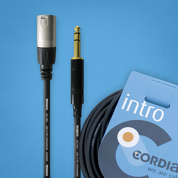 Cordial Cable Bal. Plug Connection - Intro 19.7' | Reverb
