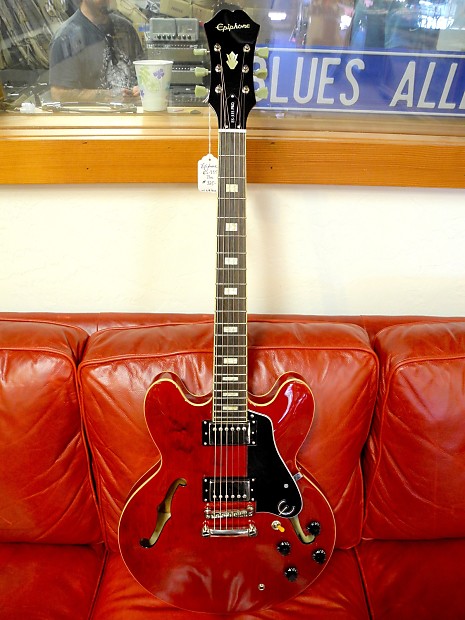 Epiphone ES-335 Pro Transparent Red | Reverb