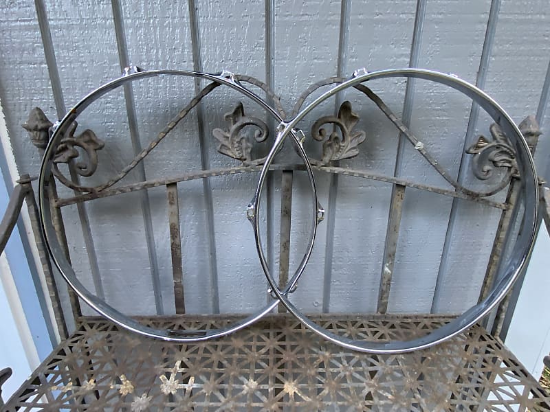 Ludwig 10-Lug Chrome over Brass Vintage Snare Drum Counter | Reverb