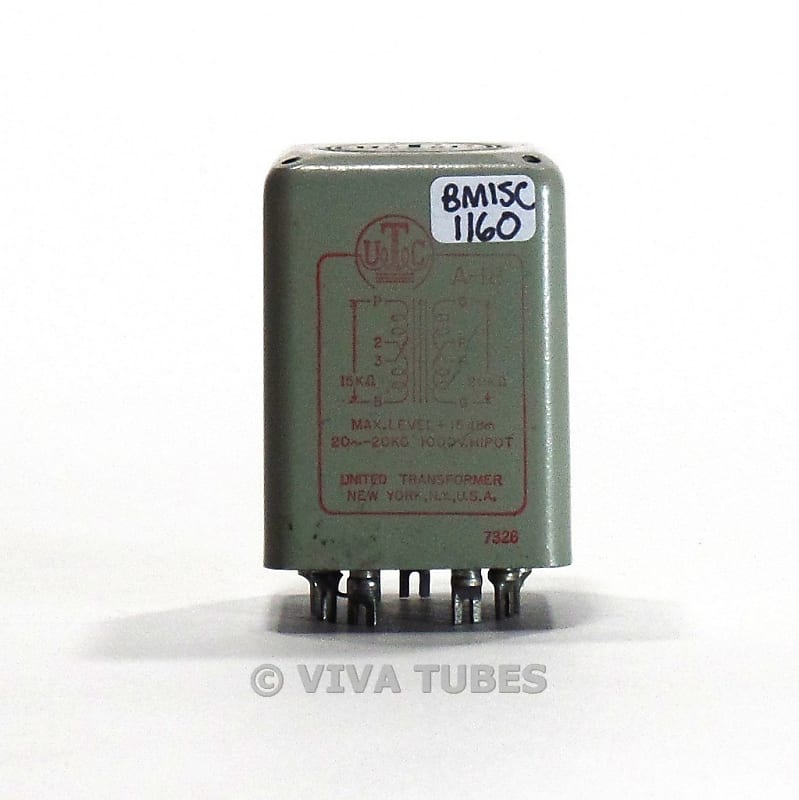 Vintage UTC A-18 Interstage Transformer Audio 80000ohm Split, | Reverb