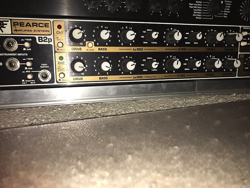 Pearce B2p Bass amplifier 1990 and hard shell road case | Reverb